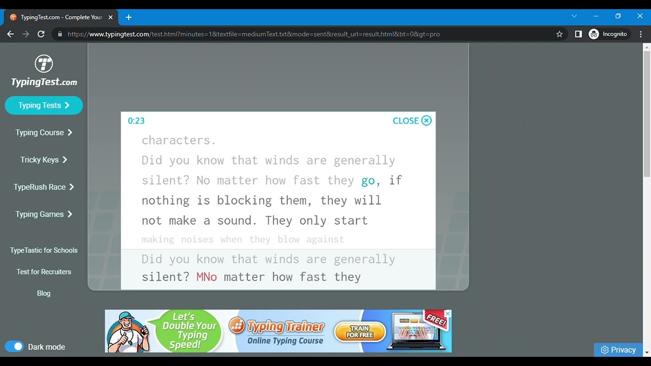 I was Typing a Typing Test - YouTube