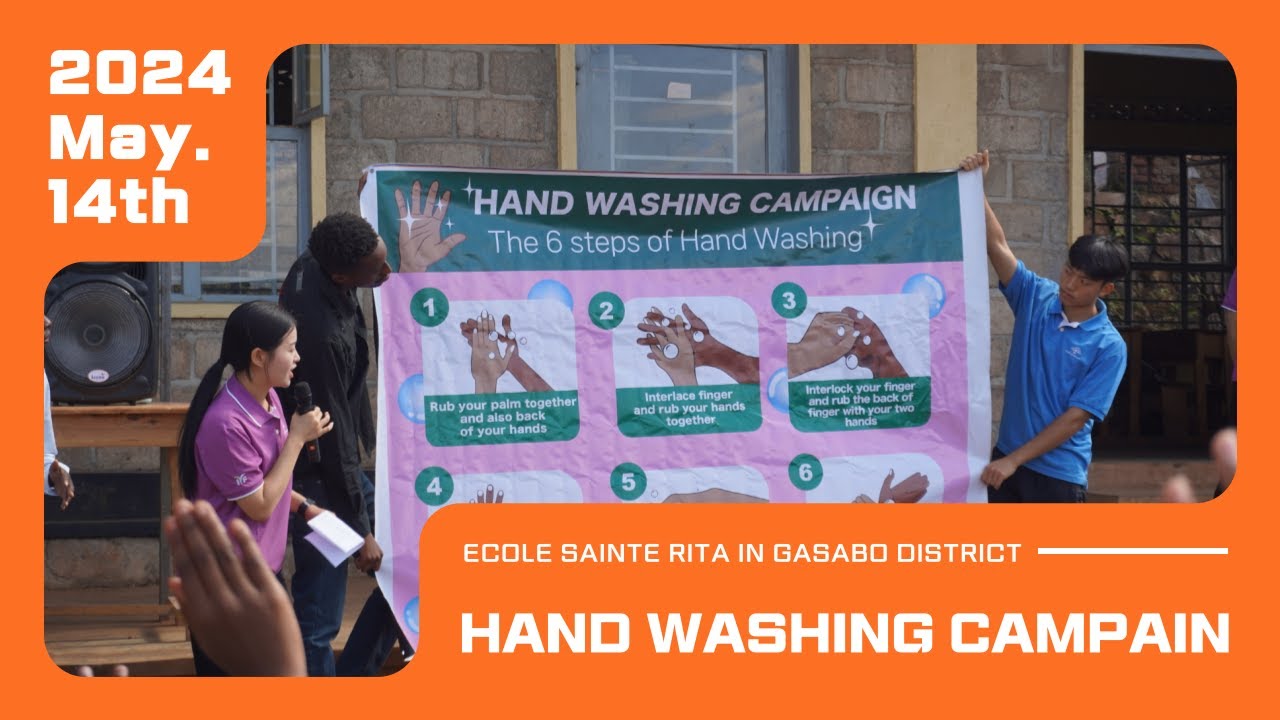 Hand Washing Campaign at Ecole Sainte Rita in Gasabo District - YouTube