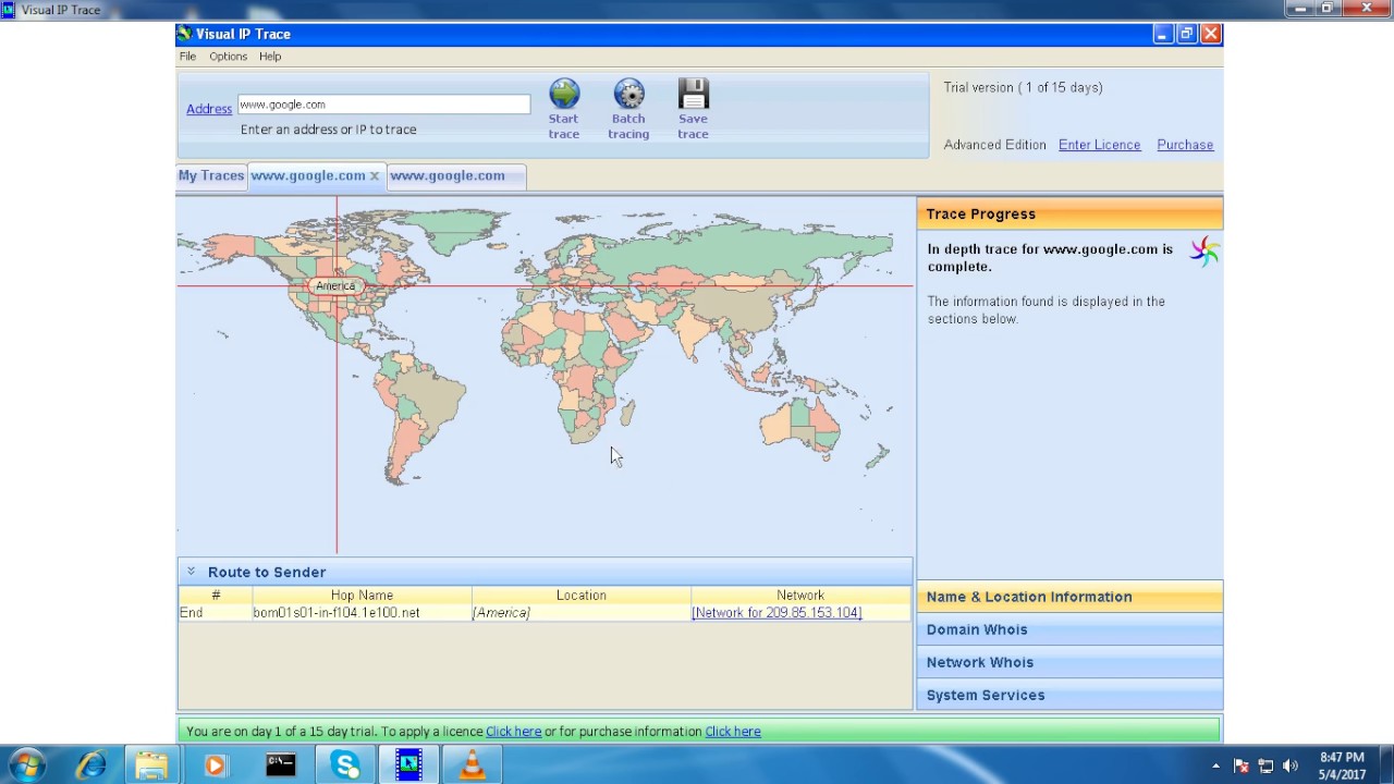 Visual IP Trace - YouTube
