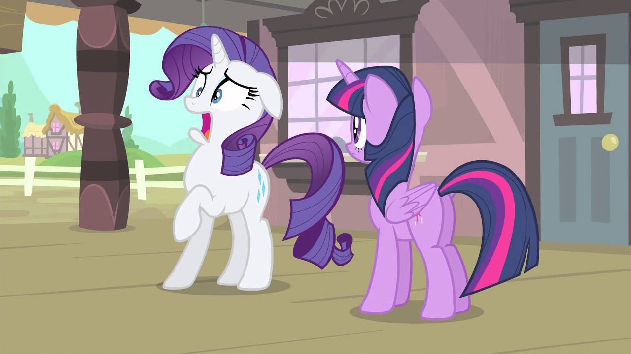 Rarity (gasping and hiding!) - YouTube