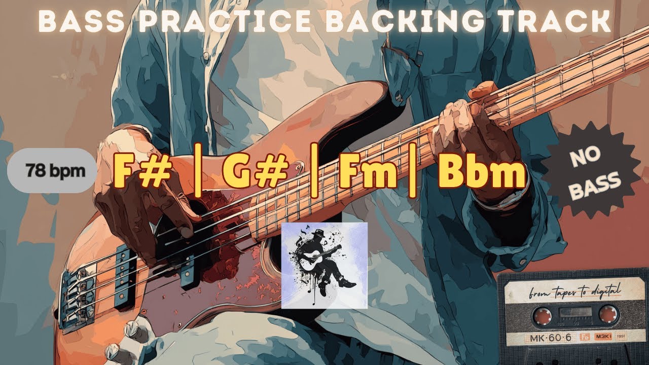 Bass Practice Backing Track (No Bass) | C# Major | F# G# Fm Bbm | 78 ...
