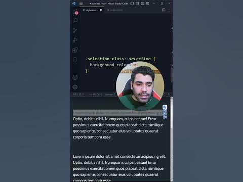 تعرف على | first-letter, :first-line , :selection: ، CSS Pseudo Elements: - YouTube