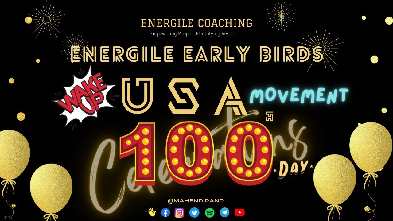 100th Day Celebration | Wake Up USA Movement | Energile Early Birds ...