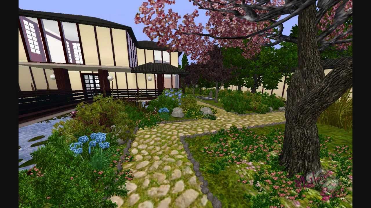 Sims 3 - Modernized Japanese House - YouTube