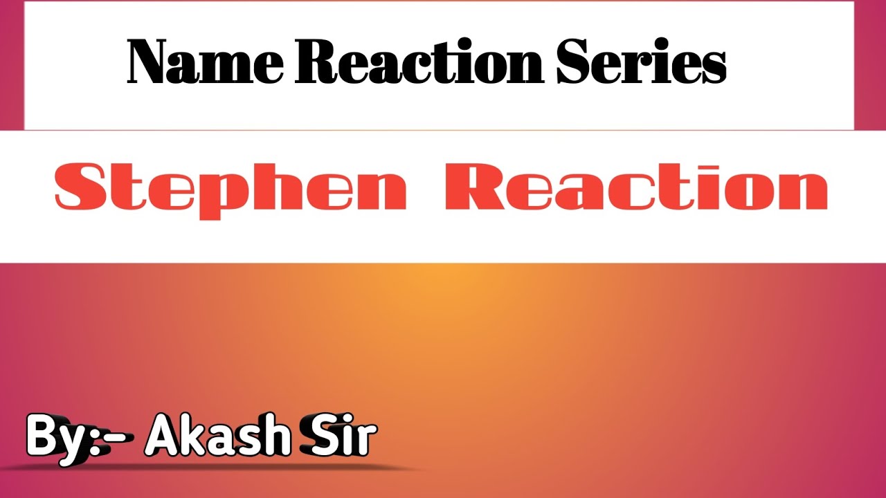 Stephen Reaction - YouTube