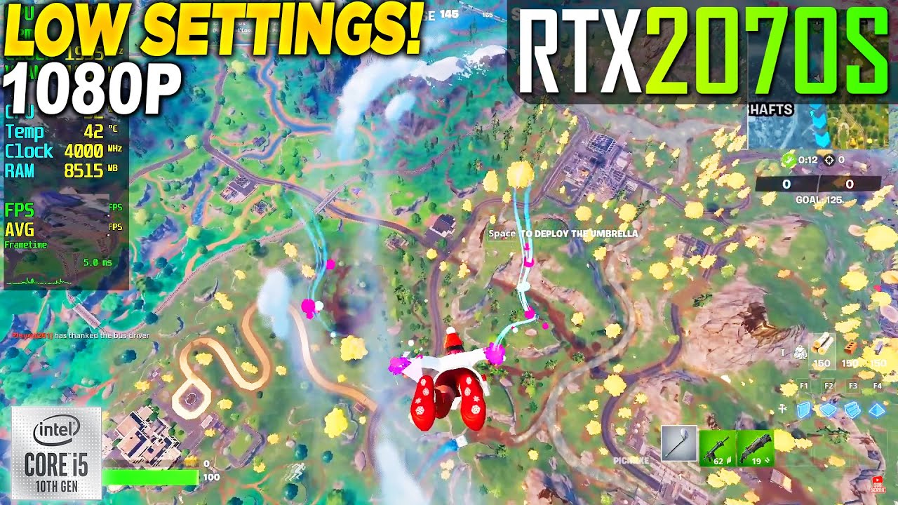 Fortnite Chapter 6 Season 2 RTX 2070 Super + İ5 10400F - 1080p Low ...
