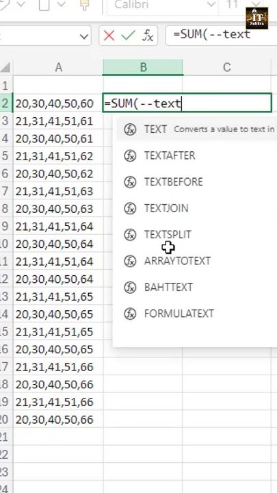 Mastering Of Textsplit With Sum Function Exceltips Excel Excel365 Exceltricks Youtube