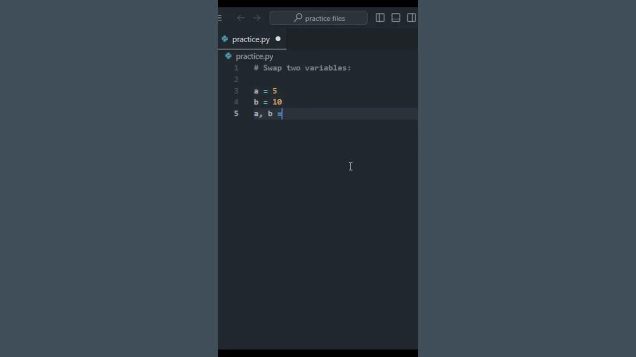 Swap To Variables Python Pythonprogrammingcodinglearnpython