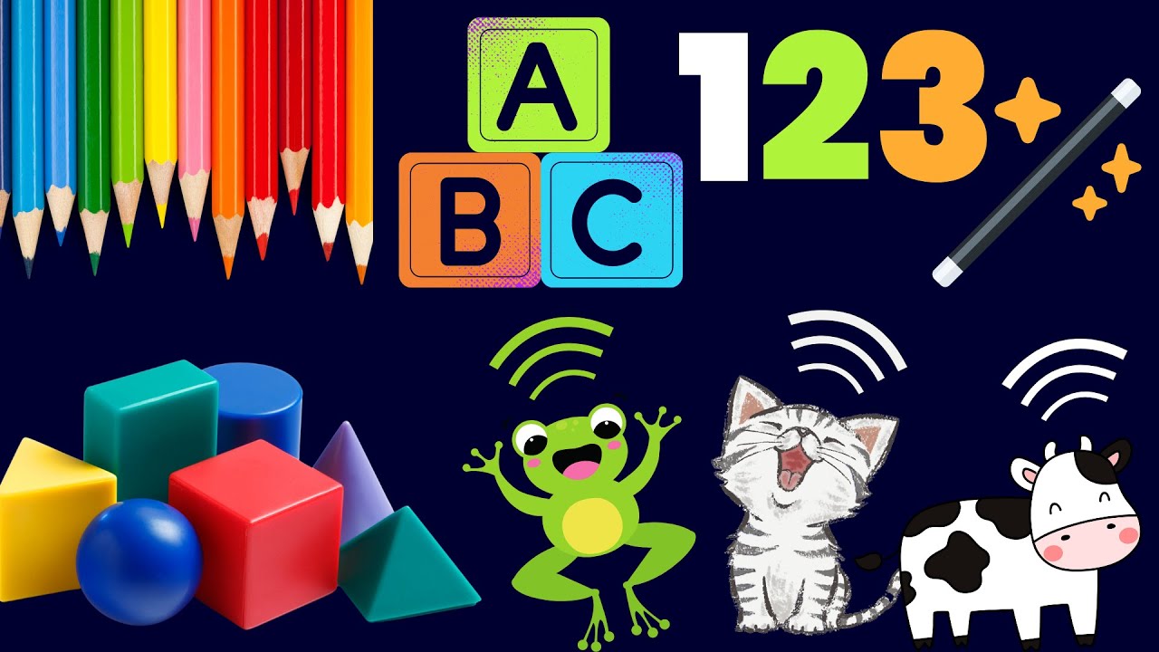 Learn Numbers, Colors, Shapes, ABC, Animal Sounds, Body Parts and More ...