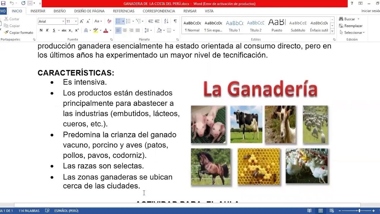 GEOGRAFÍA 3° A III "C" PRIMARIA - GANADERÍA DE LA COSTA DEL PERU. - YouTube