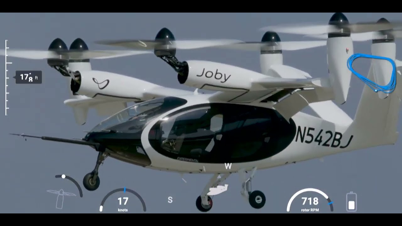 Joby Aviation pre-production prototype aircraft flight test at Joby's ...
