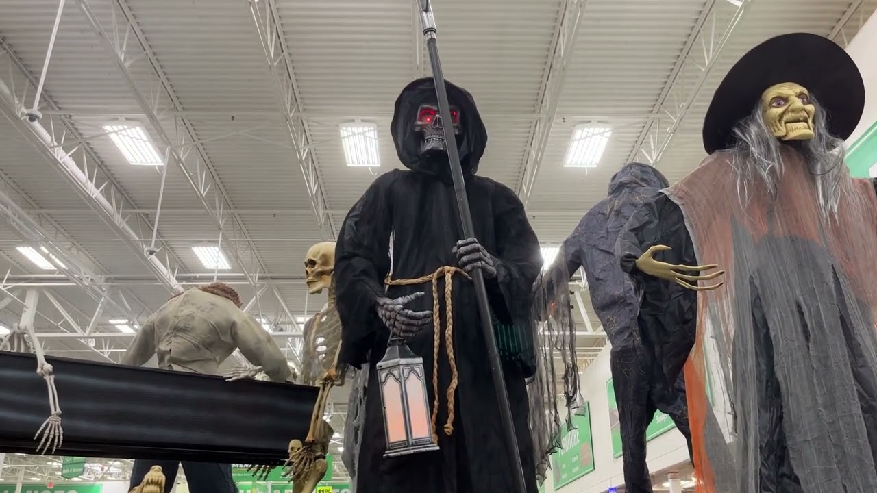 Menards Pumpkin Hollow 2022: 72" Animated Grim Reaper - YouTube