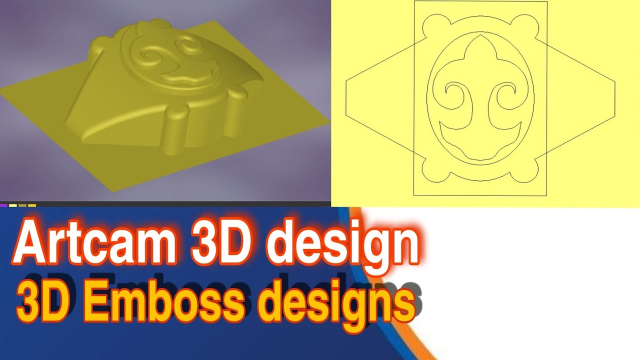 Jen's anguthi Gold jewellery die/3D emboss design/artcam drawing - YouTube