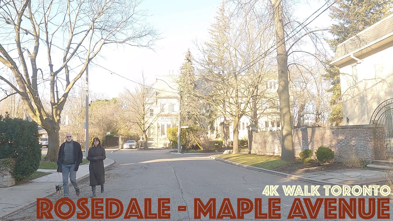 Maple Avenue - Sherbourne St. - Rosedale: 4K Slow Walk Toronto, Canada ...