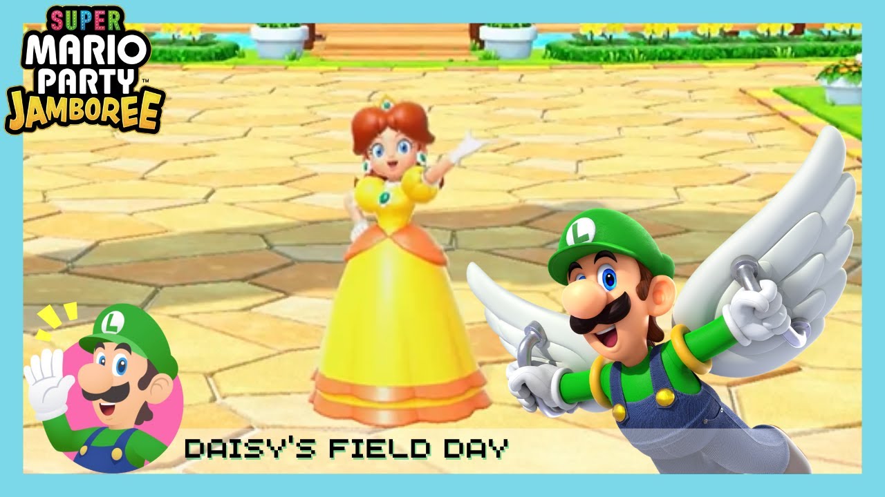 Super Mario Party Jamboree - Daisy's Field Day | Luigi Gameplay ...