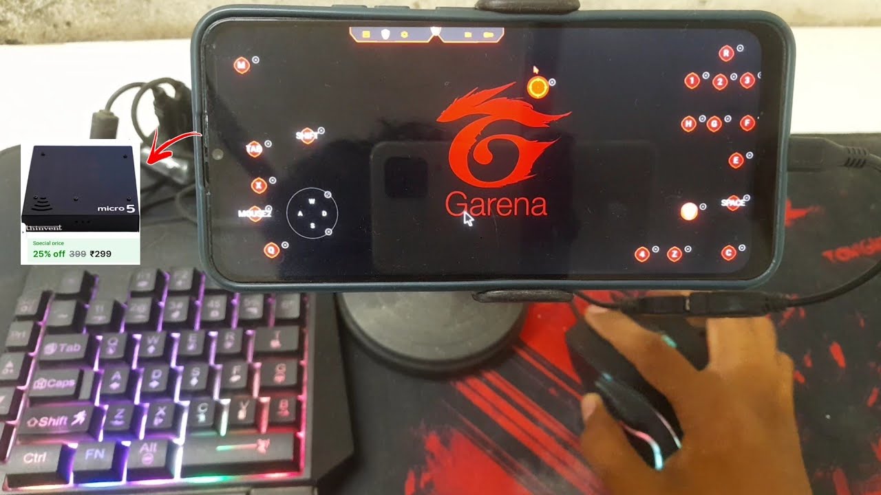 Pc 🖥 Mobile 📱 Setup Keyboard Mouse On Mobile Free Fire 🔥 / How To Play ...