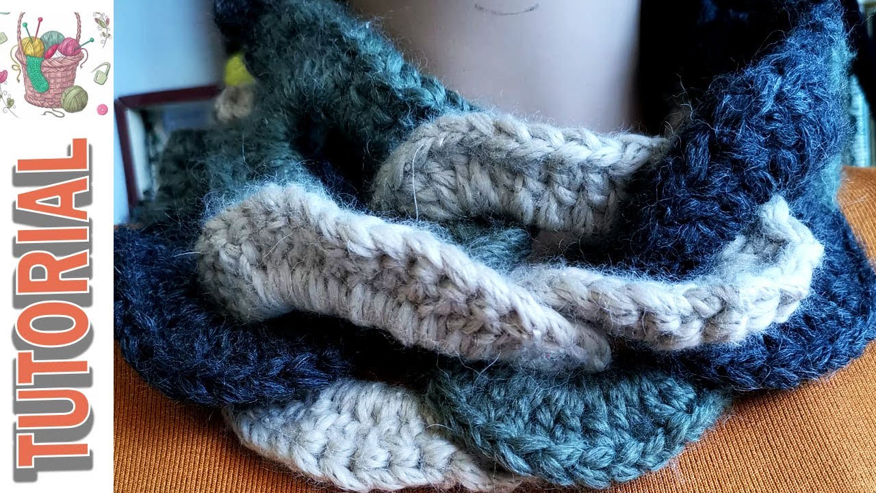 SCIARPA SCALDA COLLO- Tutorial uncinetto catena frontale e punto puff posteriore - Tutorial ...