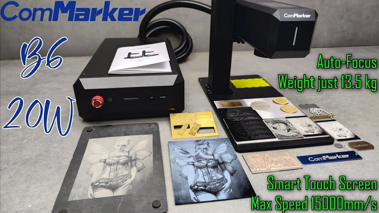 Small, Light and Powerful - ComMarker B6 20W Fiber Laser Engraver with Auto Focus Technology ...