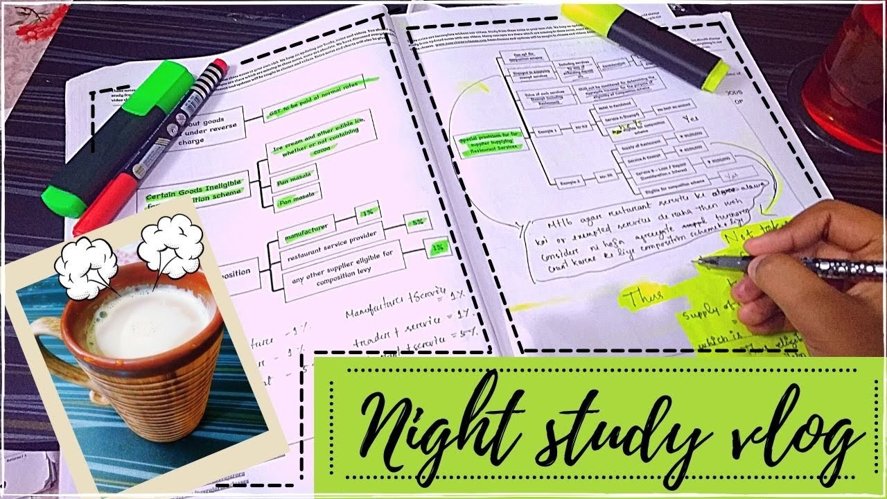 Night study vlog 📓📖 |CA studies | night study routine 📚. - YouTube