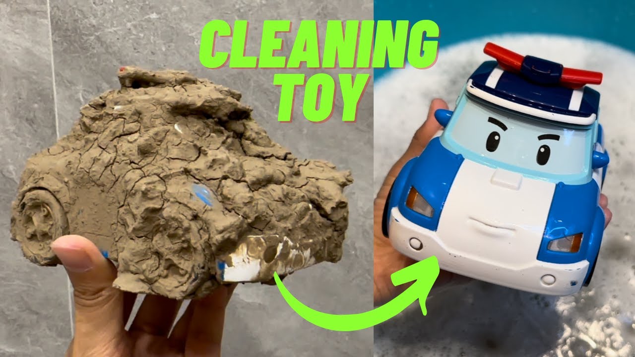 Cleaning Dirty Toy Poli Robocar | ASMR - YouTube