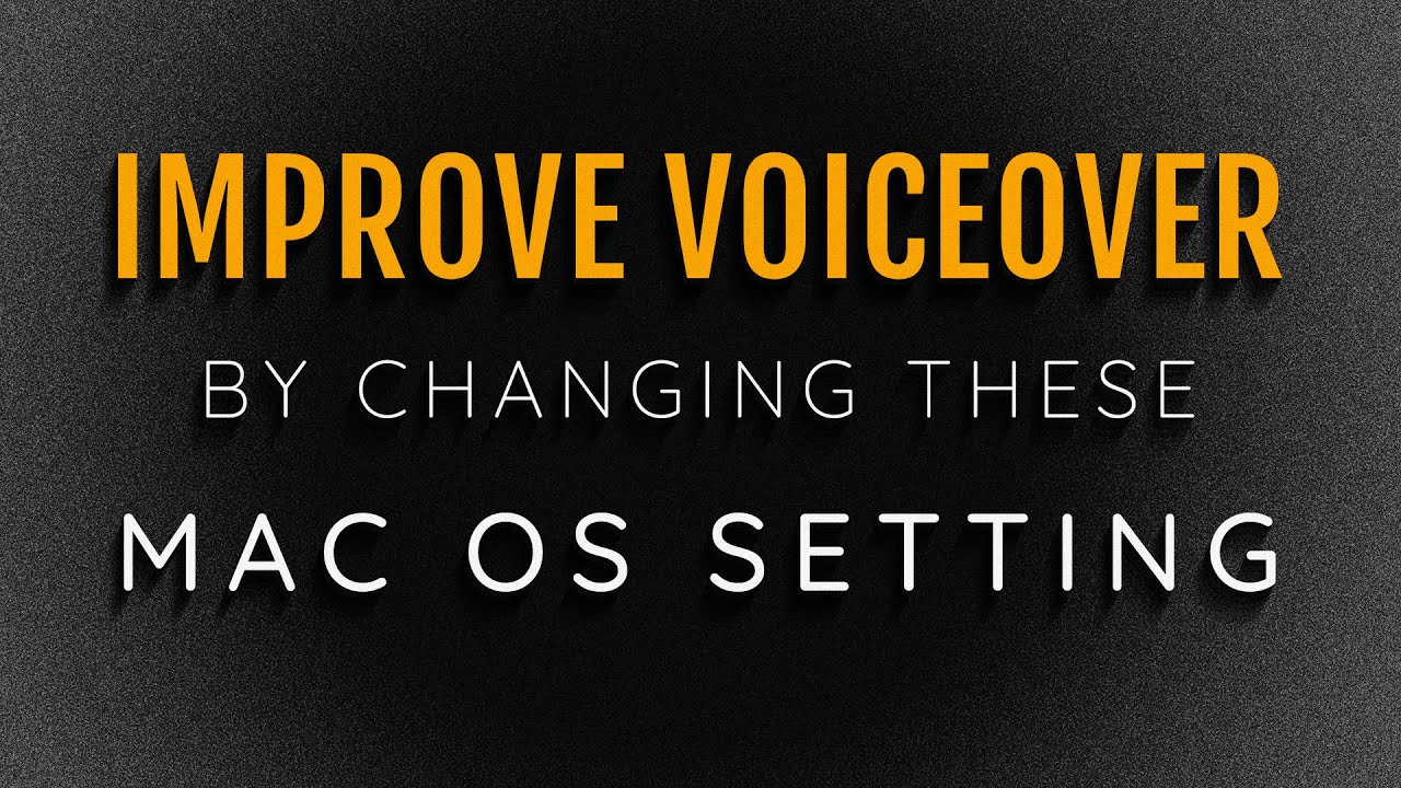 Change These 2 MacOS Default Settings To Improve Your VoiceOver ...