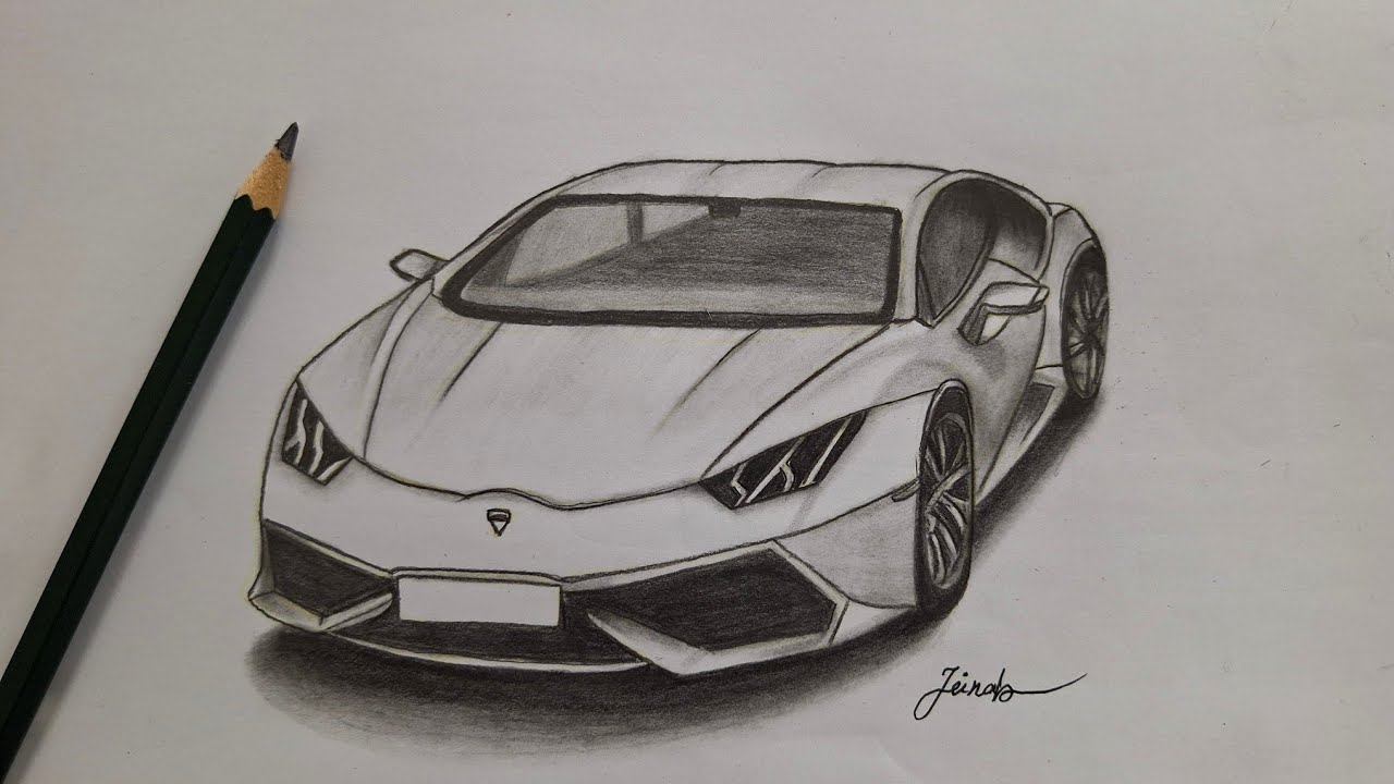 Draw a Jaw-Dropping Supercar with Pencil ️ | Easy Realistic Car Sketch ...