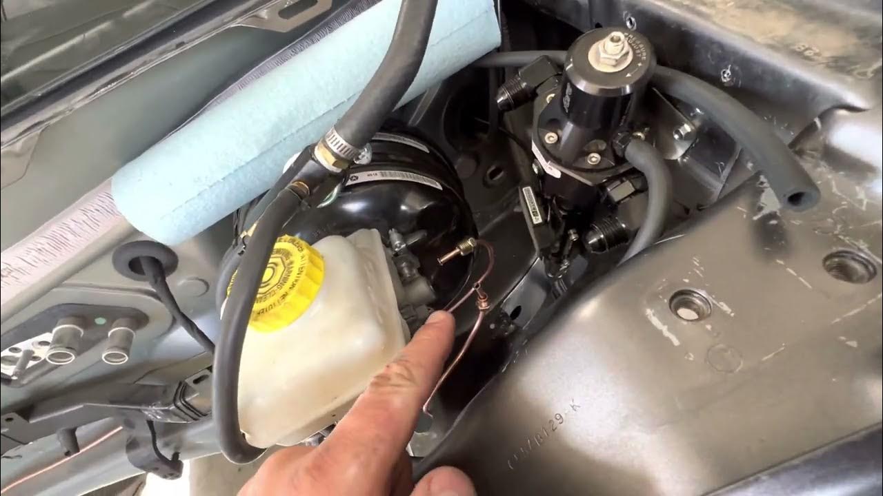 Relocating ABS module getting her ready for front mount twin turbo kit ...