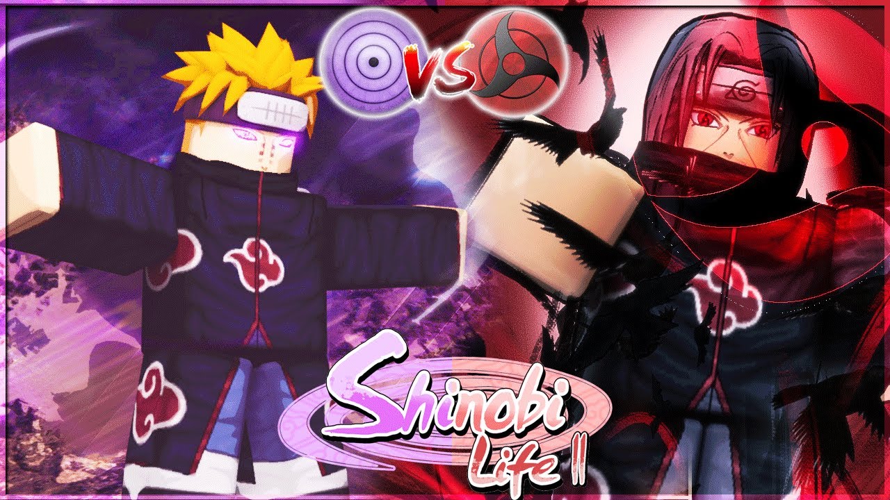 RINNEGAN VS ITACHI SHARINGAN! INTENSE BATTLE IN SHINOBI LIFE 2 ROBLOX ...