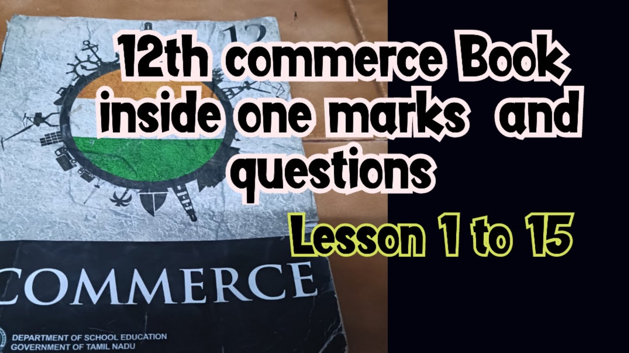 #12th commerce Book inside one marks& questions and answers/#12th ...