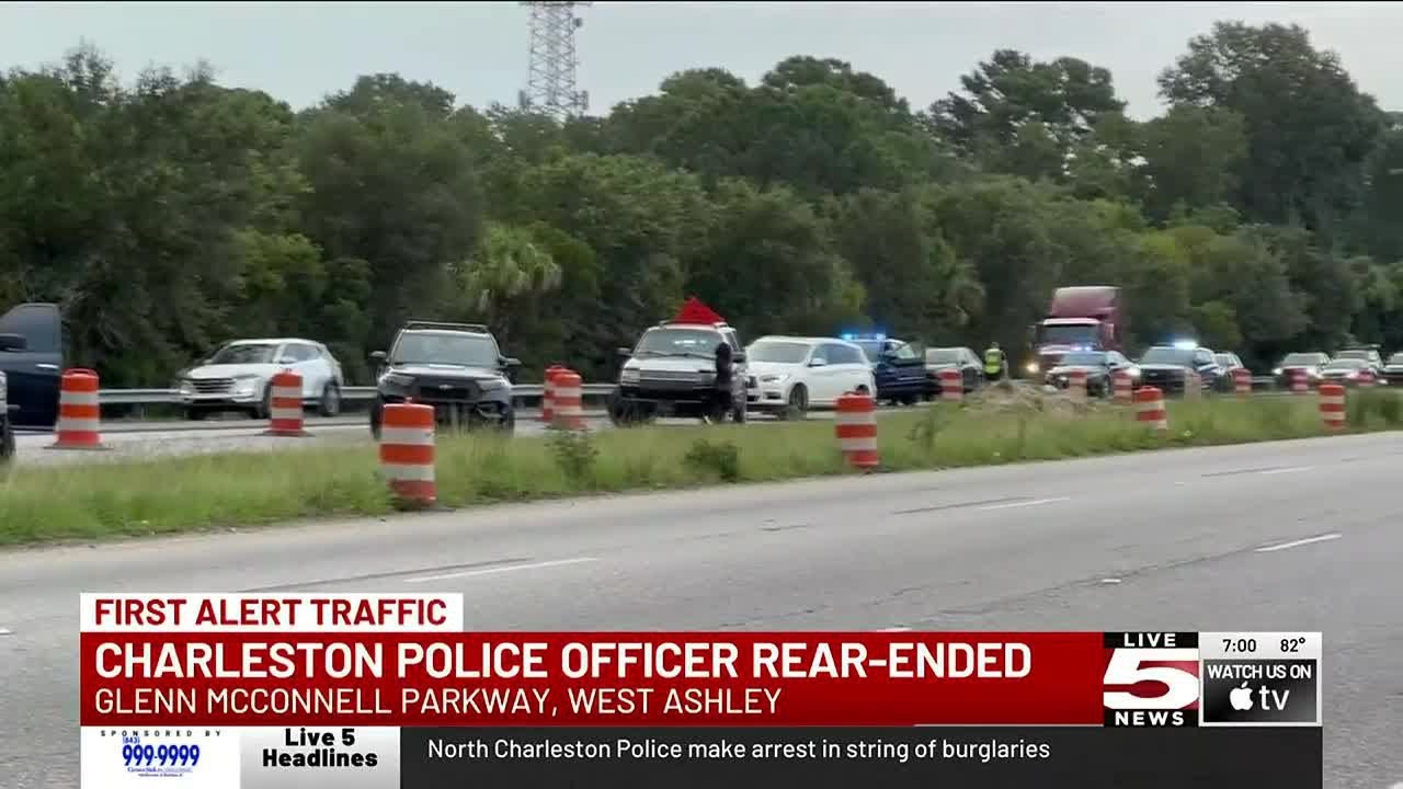 VIDEO: Charleston Police officer hospitalized after West Ashley crash ...