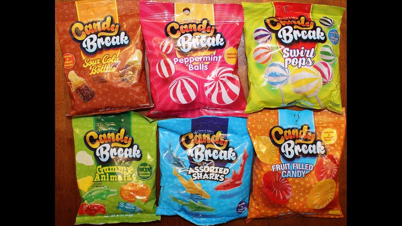 Candy Break: Sour Cola Bottles, Peppermint Balls, Swirl Pops, Gummy ...