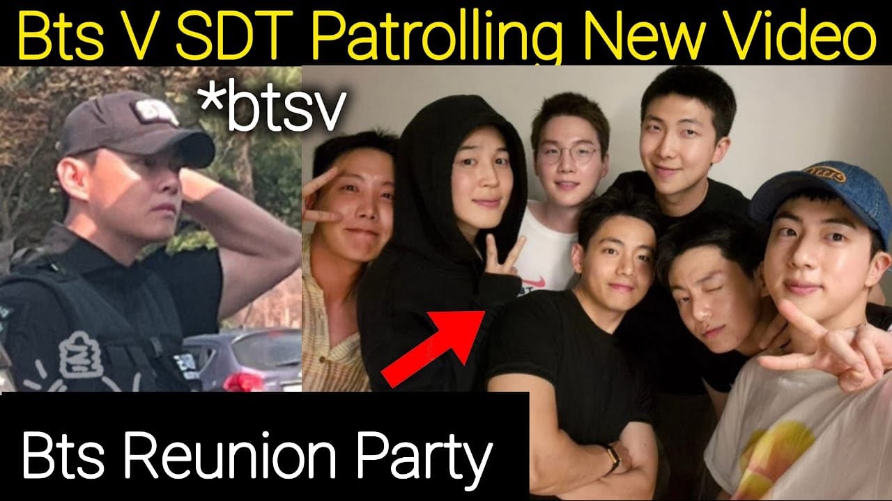 OMG!😳 Bts Reunion😯 Bts V SDT Patrolling New Video | Bts Military Service#bts#btsv# ...