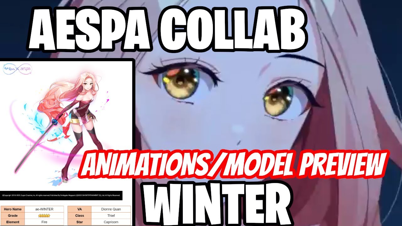 AESPA COLLAB WINTER PREVIEW - MODEL AND ANIMATIONS! - Epic Seven - YouTube