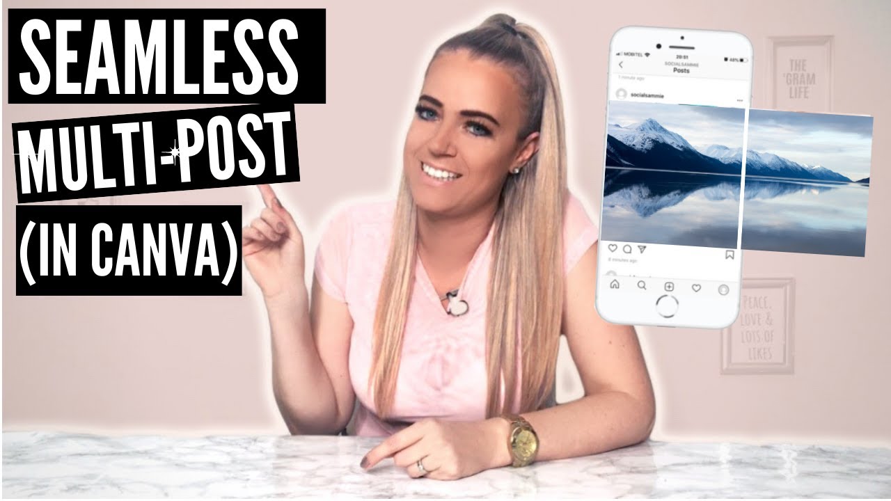 How to post a DOUBLE PHOTO WITHOUT A BORDER ON INSTAGRAM // seamless ...