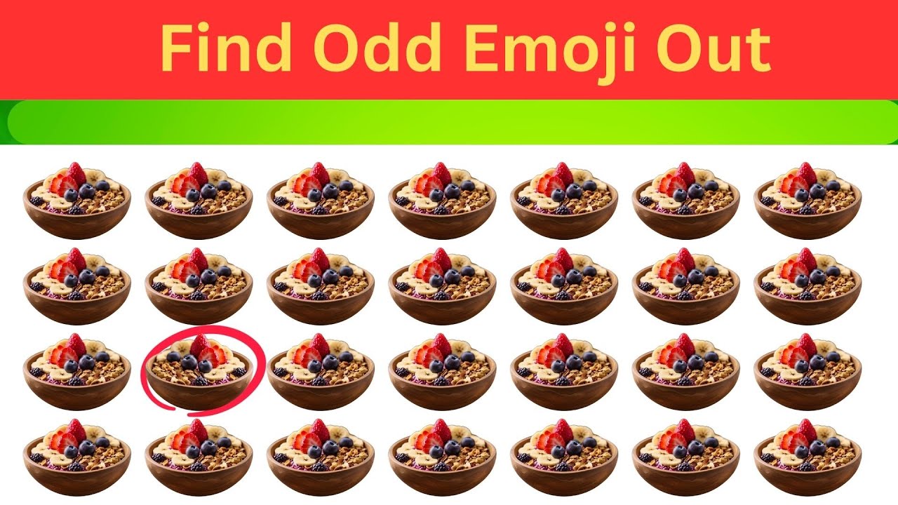 🔍 Find the Different Emoji 🤔 | Difficult Puzzle | The Odd Emoji ...