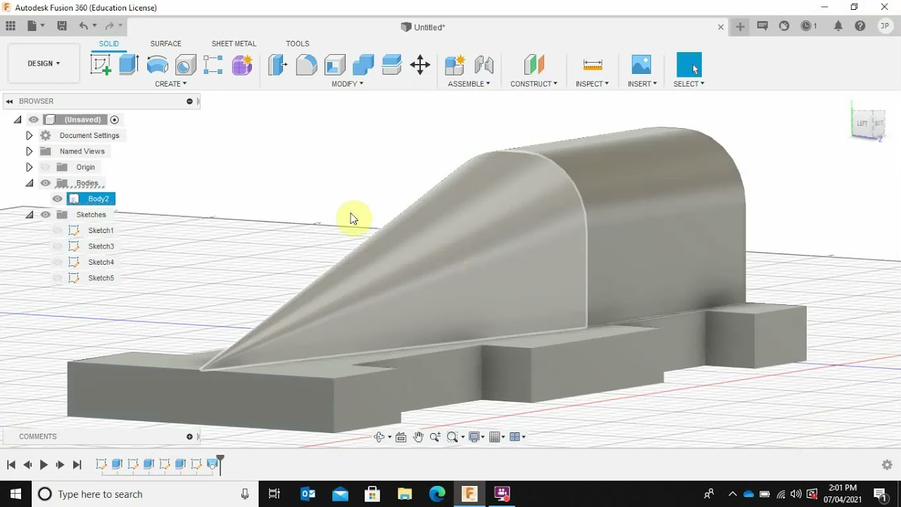 Simple F1 in Schools Car Tutorial Using Fusion 360 - YouTube