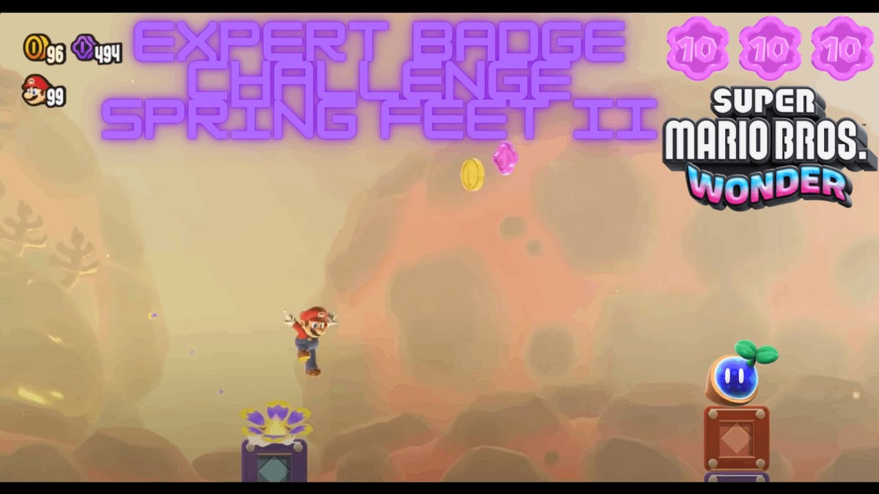 [Super Mario Bros. Wonder] Expert Badge Challenge Spring Feet II All ...