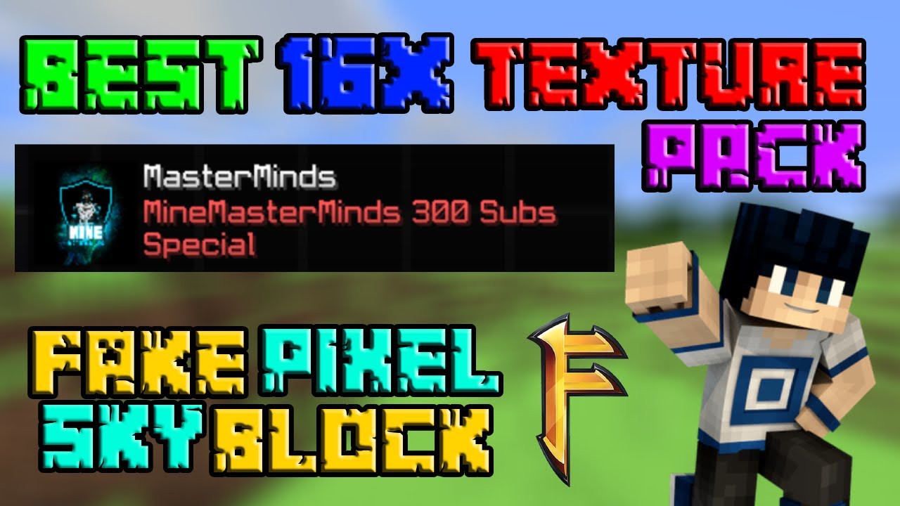 Best 16x Texture Pack Release !! FakePixel SkyBlock - YouTube
