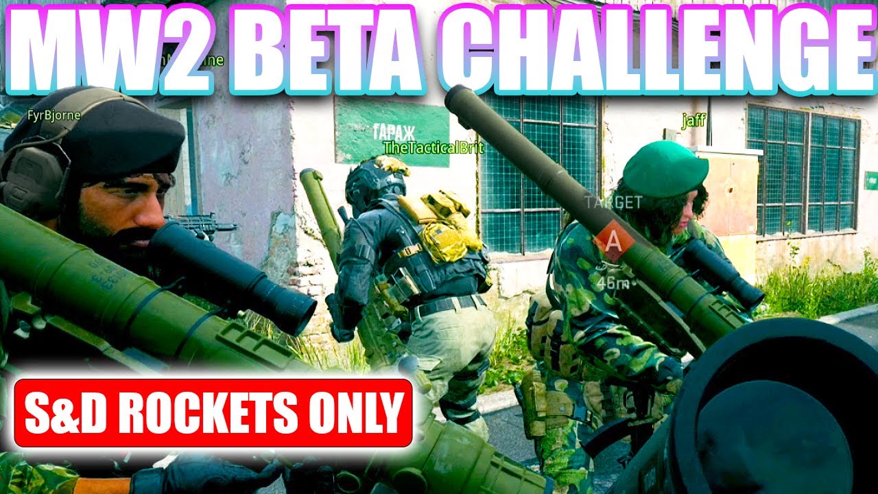 MW2 Beta challenge - Rockets Only Search and Destroy - YouTube