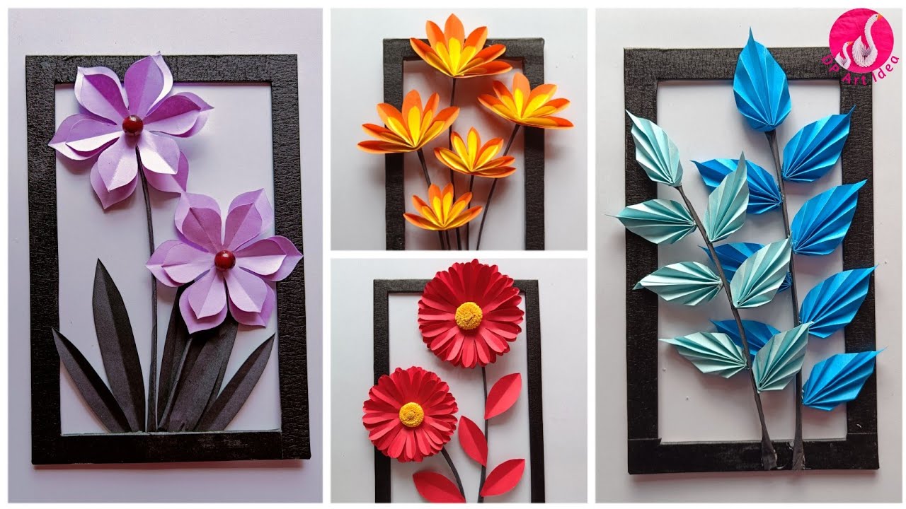 4 Types Amazing Paper Wall Hanging || Paper Craft || Handmade ...