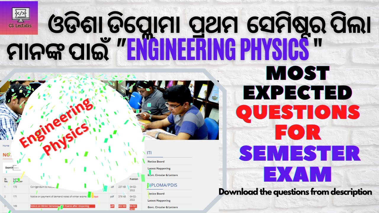 Engineering Physics most expected questions || Engg. physics question ...