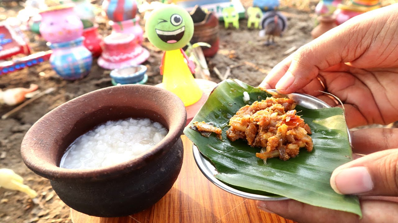 பழைய சோறு கருவாடு | Karuvadu Thokku | Pazhaya Soru Tiny | Ice Biriyani ...
