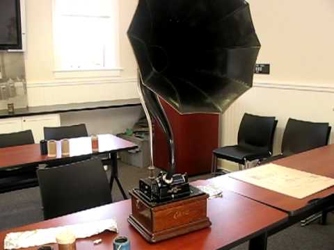 thomas edison's first phonograph still in working condition - YouTube