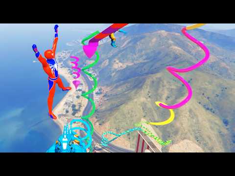 Spiderman Epic Jumps Fails Best Moments Eps. 153 (GTA V Ragdolls Compilation)