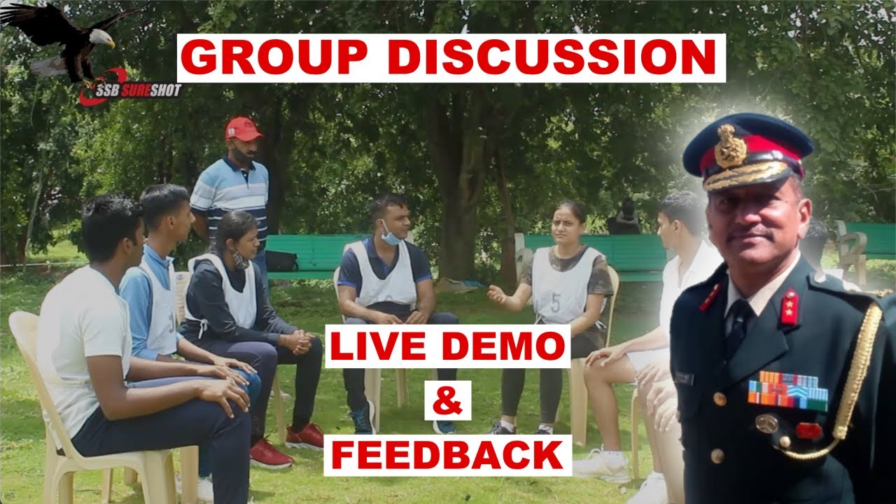 SSB Interview Group Discussion Live Demo & Feedback by Maj Gen VPS ...