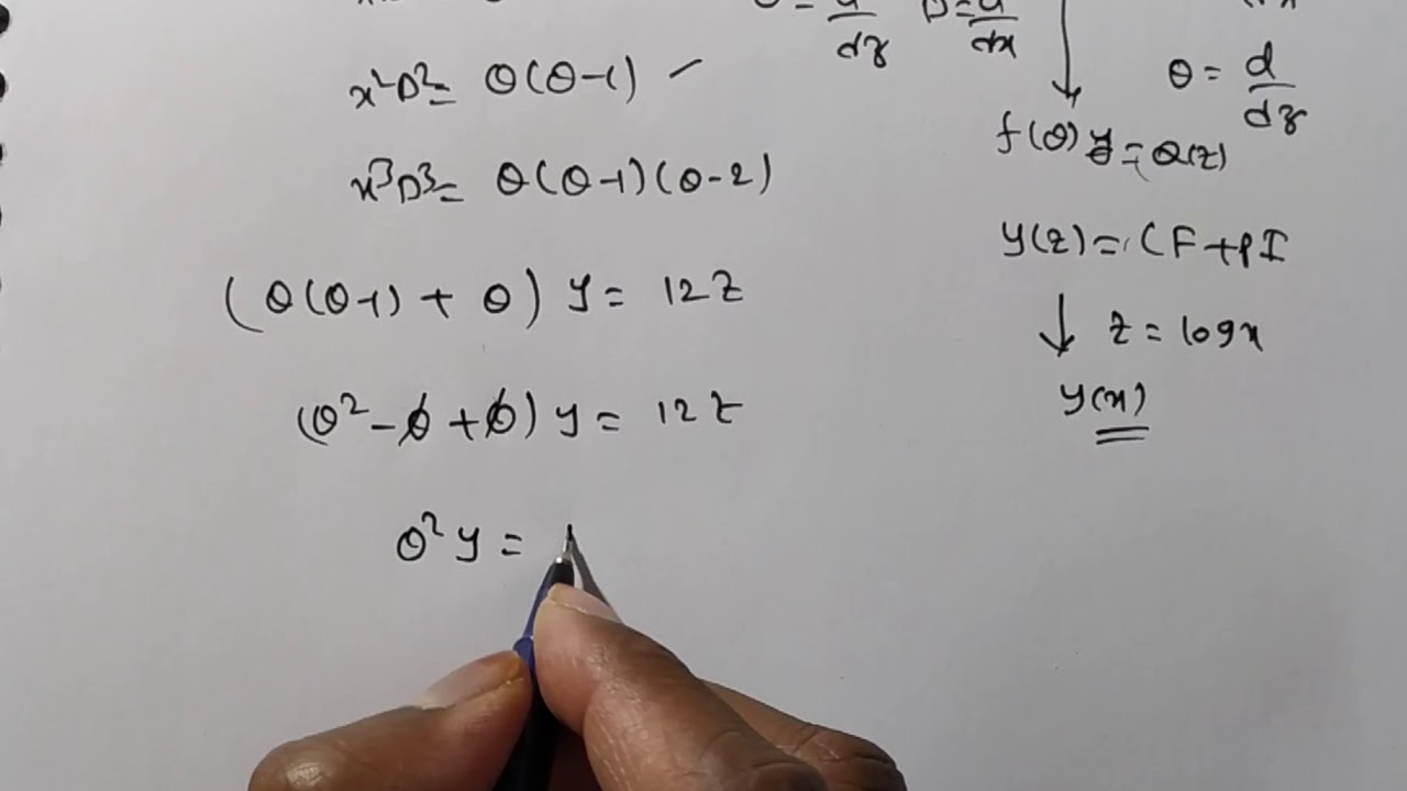 Solution/ problem on Euler Cauchy Homogeneous Liner Differential ...