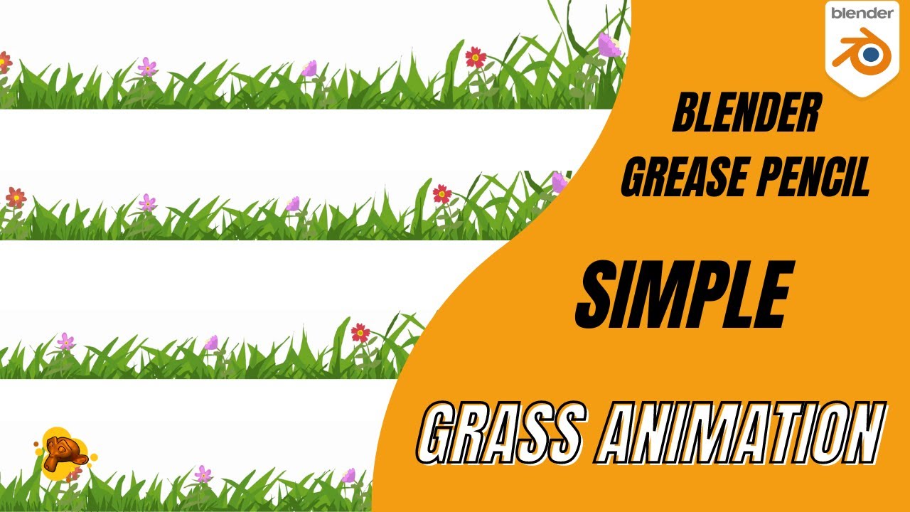 How to make quick grass animation using blender grease pencil - YouTube