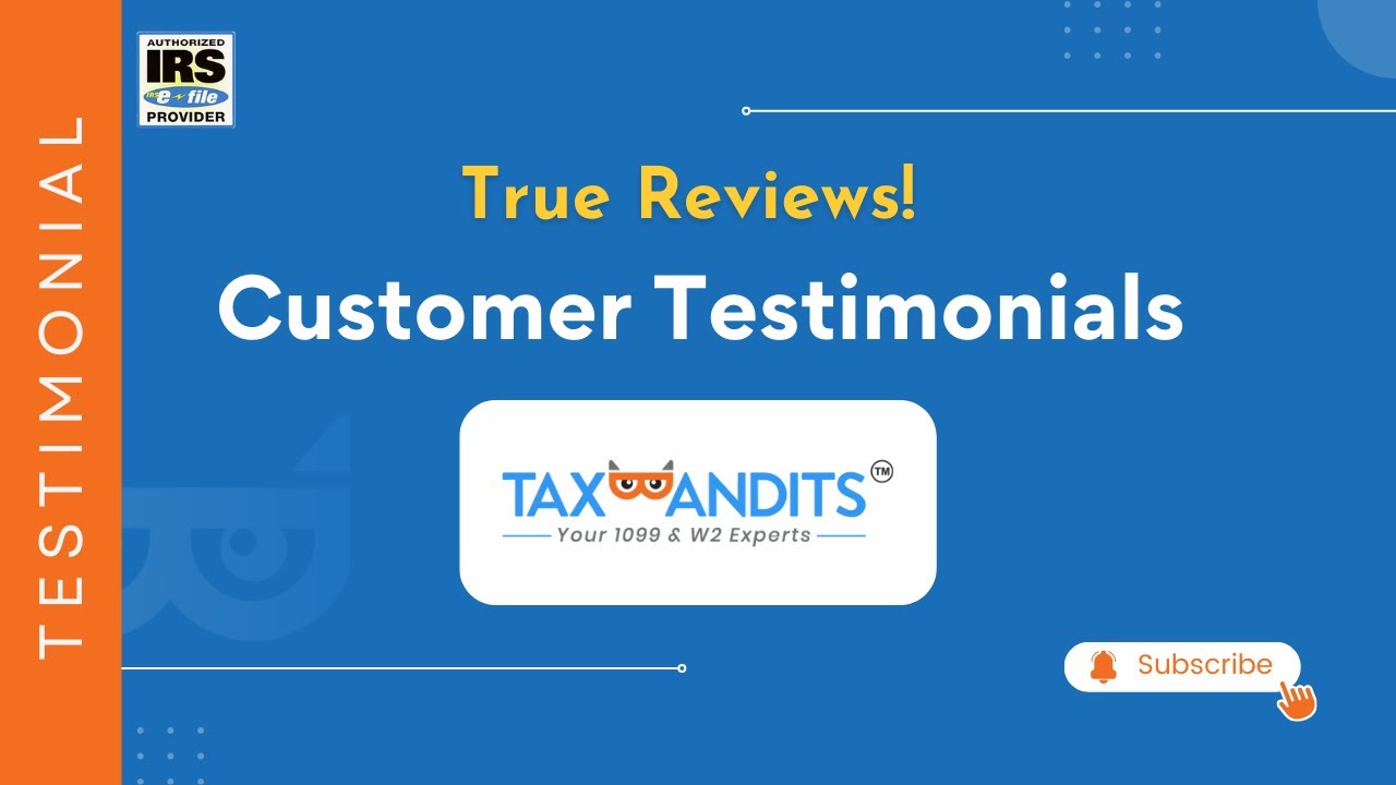 True Tax Filings! True Reviews! TaxBandits Testimonials - october 4 ...