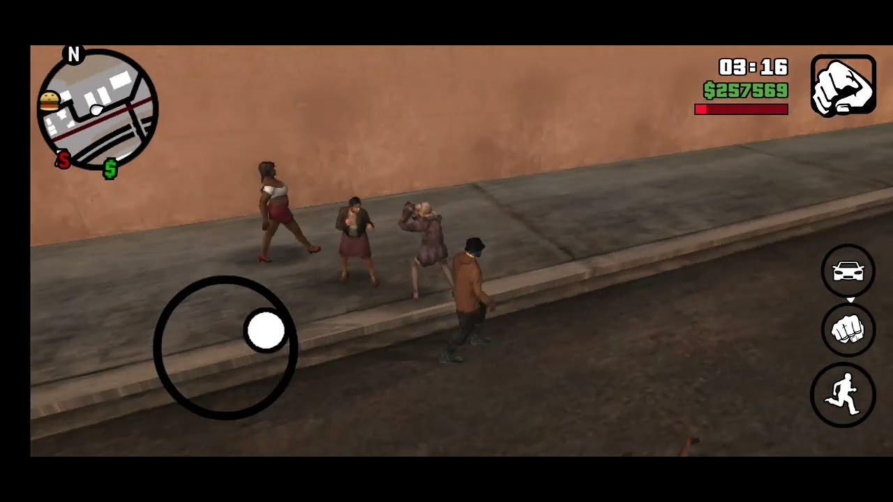 gta sa old woman vs police girl - YouTube