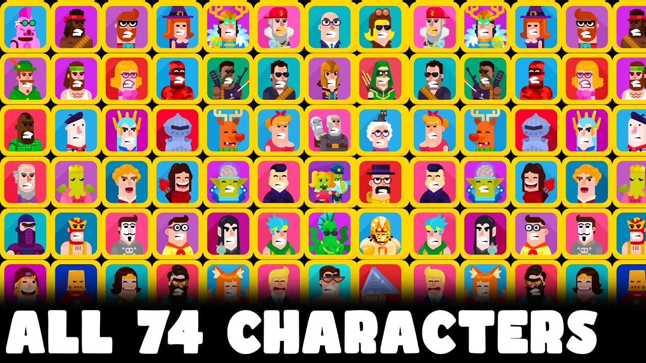 Bowmasters All 74 Characters Unlocked - YouTube